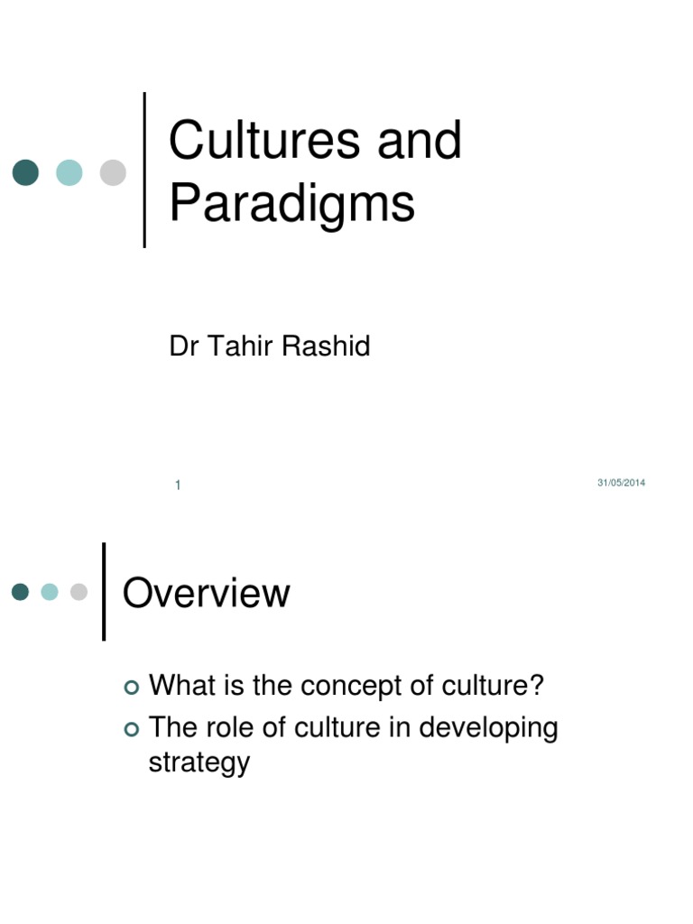 05 Cultures and Paradigms SN | PDF | Strategic Management ...