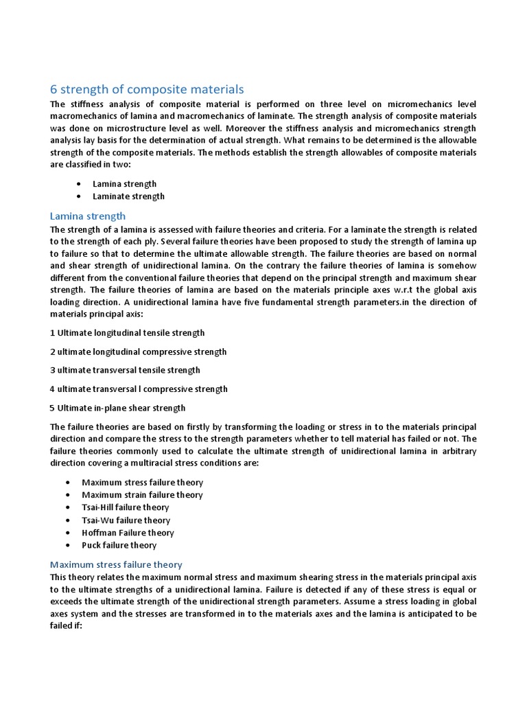 6 Strength of Composite Materials | PDF | Strength Of Materials ...