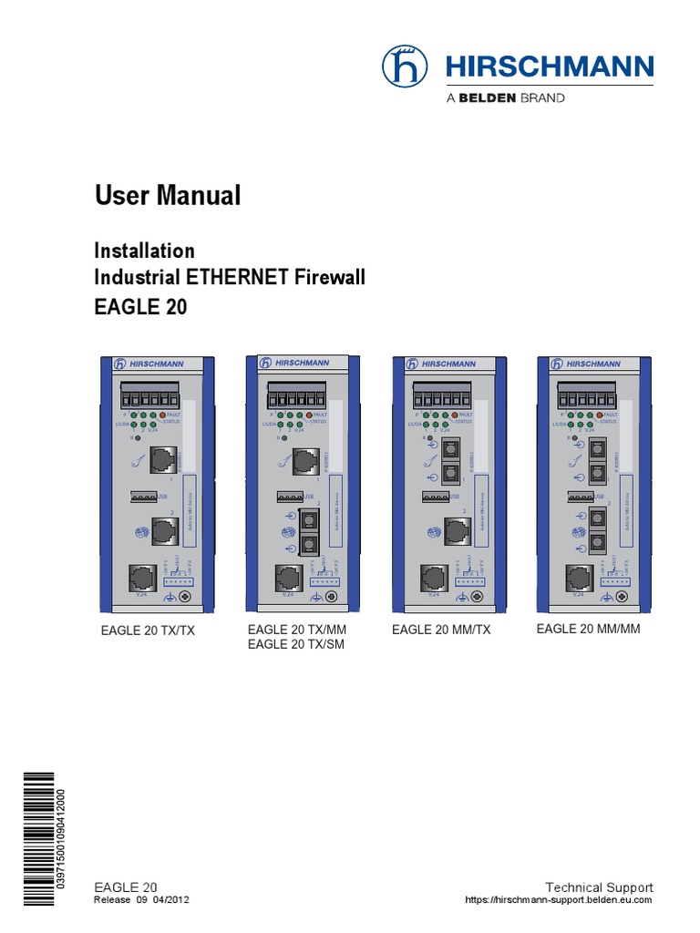 User Manual: Installation Industrial ETHERNET Firewall Eagle 20 | PDF ...