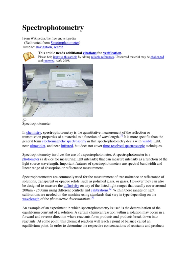 Spectro Photo Me Try | PDF | Spectrophotometry | Waves