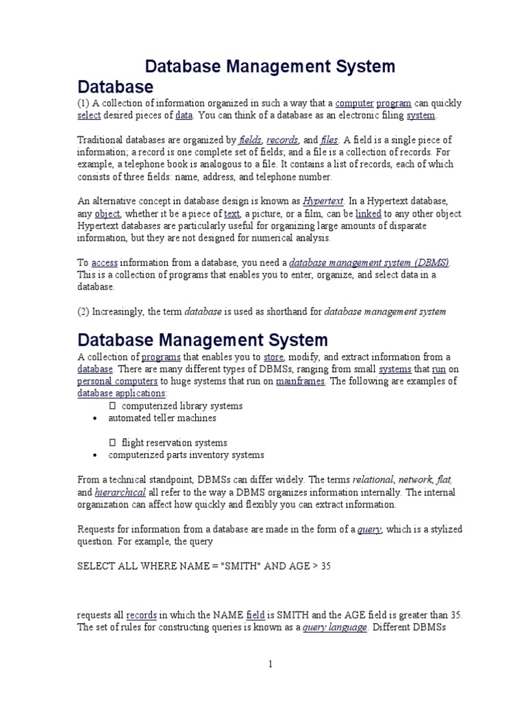 Database Management System Pdf Relational Database Databases