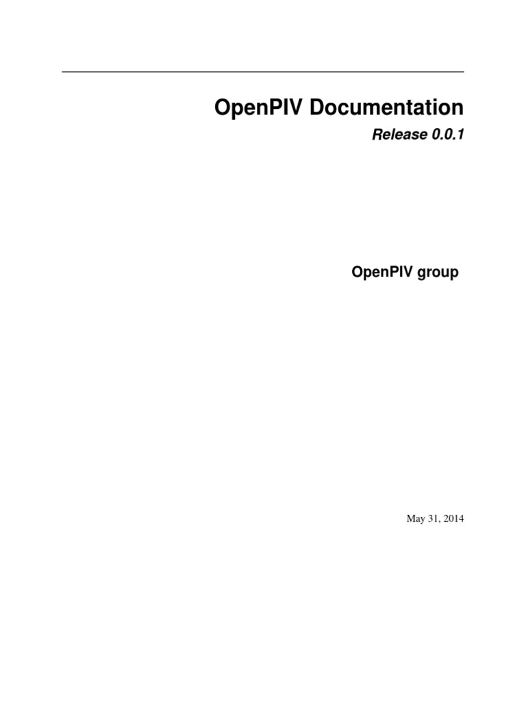 OpenPIV - Open Source Particle Image Velocimetry, Python Version | PDF | Linux Distribution ...