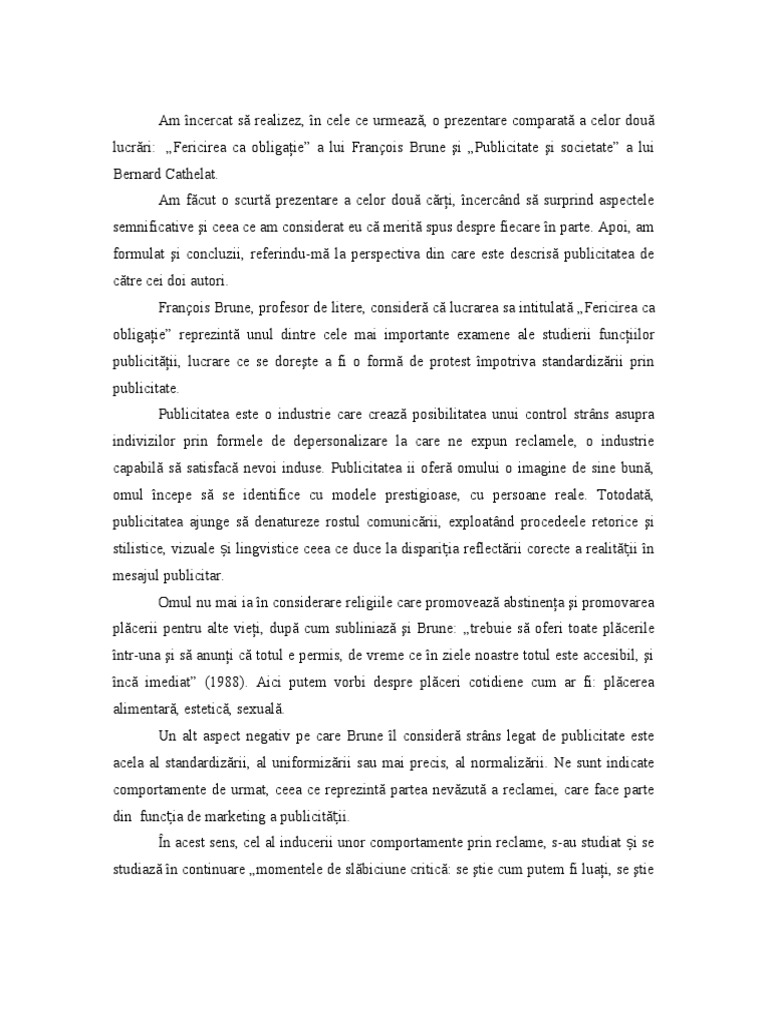 Influenta Publicitatii | PDF