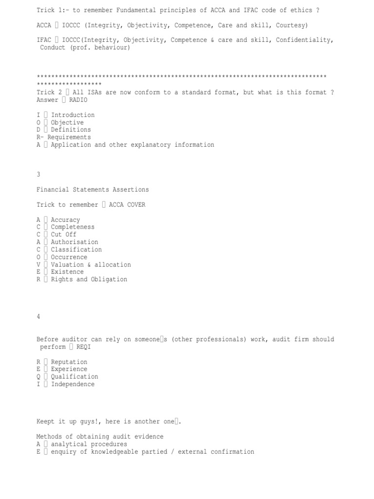 Acca Mind Map For P7 | PDF