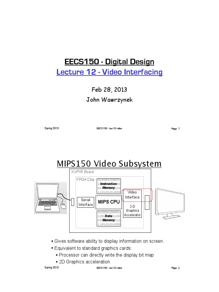Lec12 Video | PDF | Random Access Memory | Areas Of Computer Science
