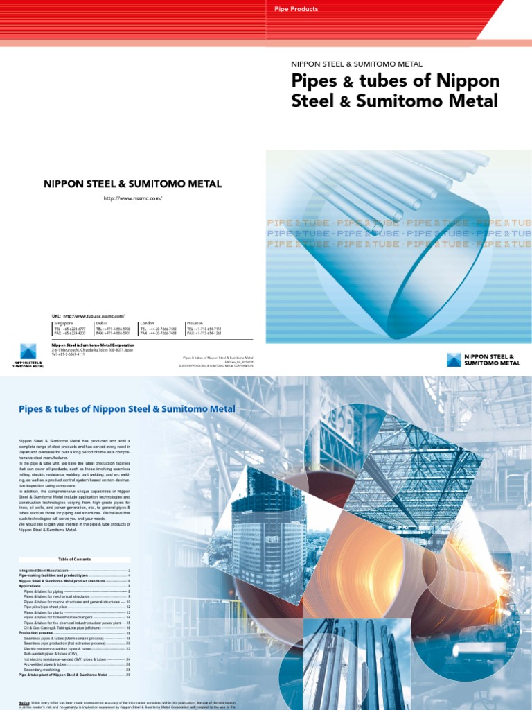 Pipes Tubes of Nippon Steel Sumitomo Metal | PDF | Rolling ...