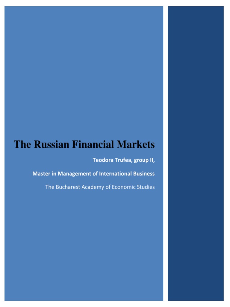 Russian Financial Markets Overview | PDF | Central Banks | Financial ...