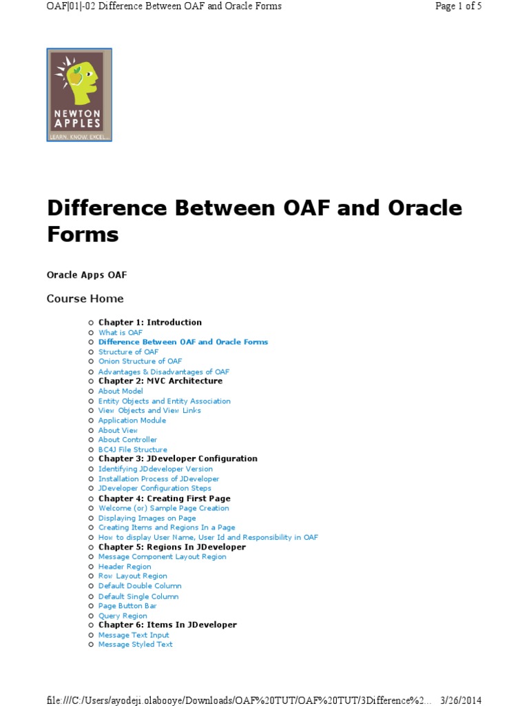 3difference Between OAF and Oracle Forms | Download Free PDF | Oracle ...