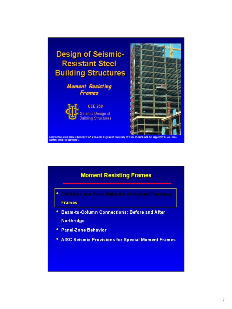 2-Steel Seismic Design-Moment Resisting Frames | PDF | Plasticity ...