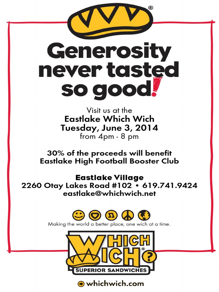 Which Wich Football Fundraiser | PDF