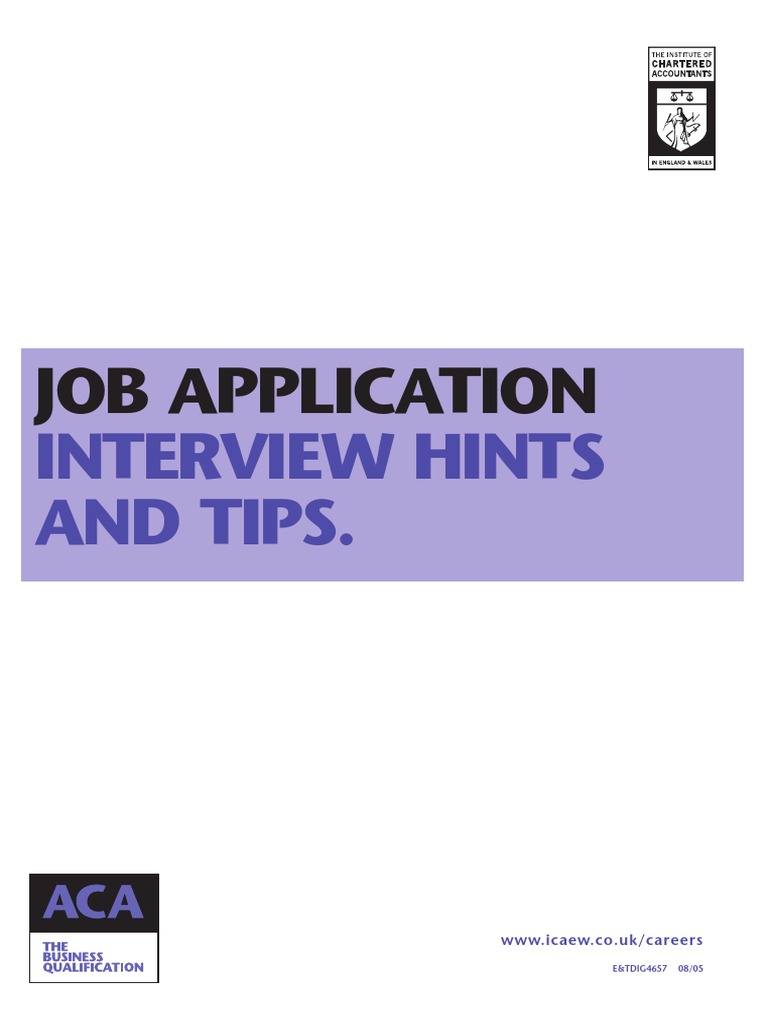Job Application Interview Hints Tips | PDF | Résumé | Labour