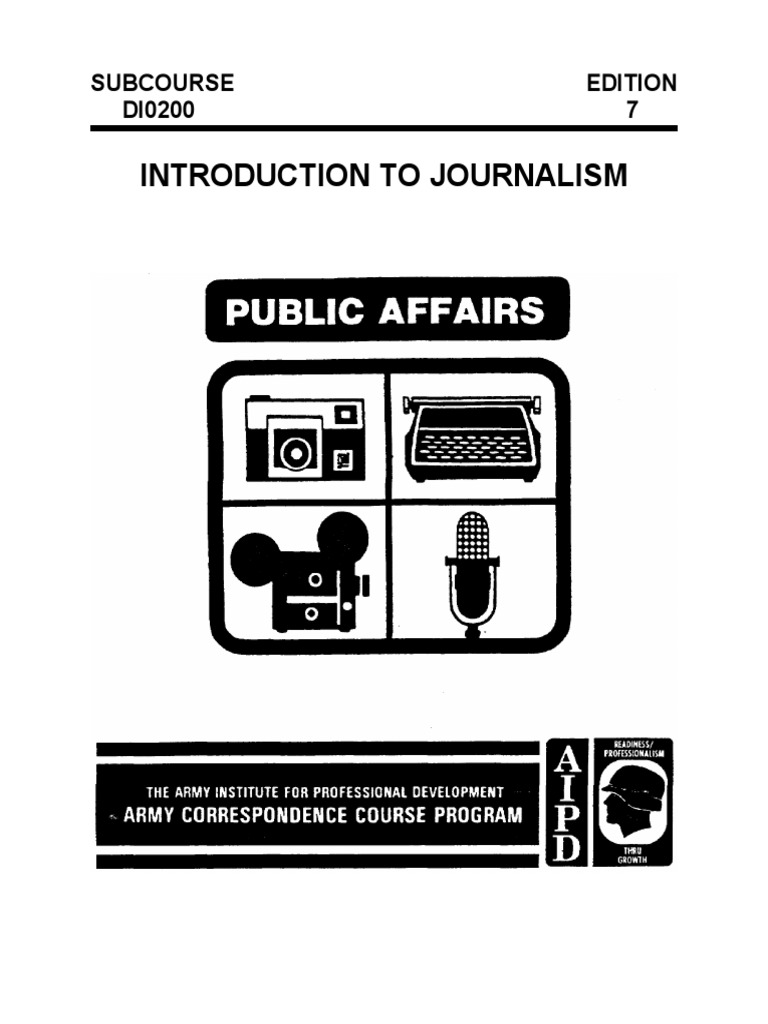 US Army Journalist - Intro To Journalism | PDF
