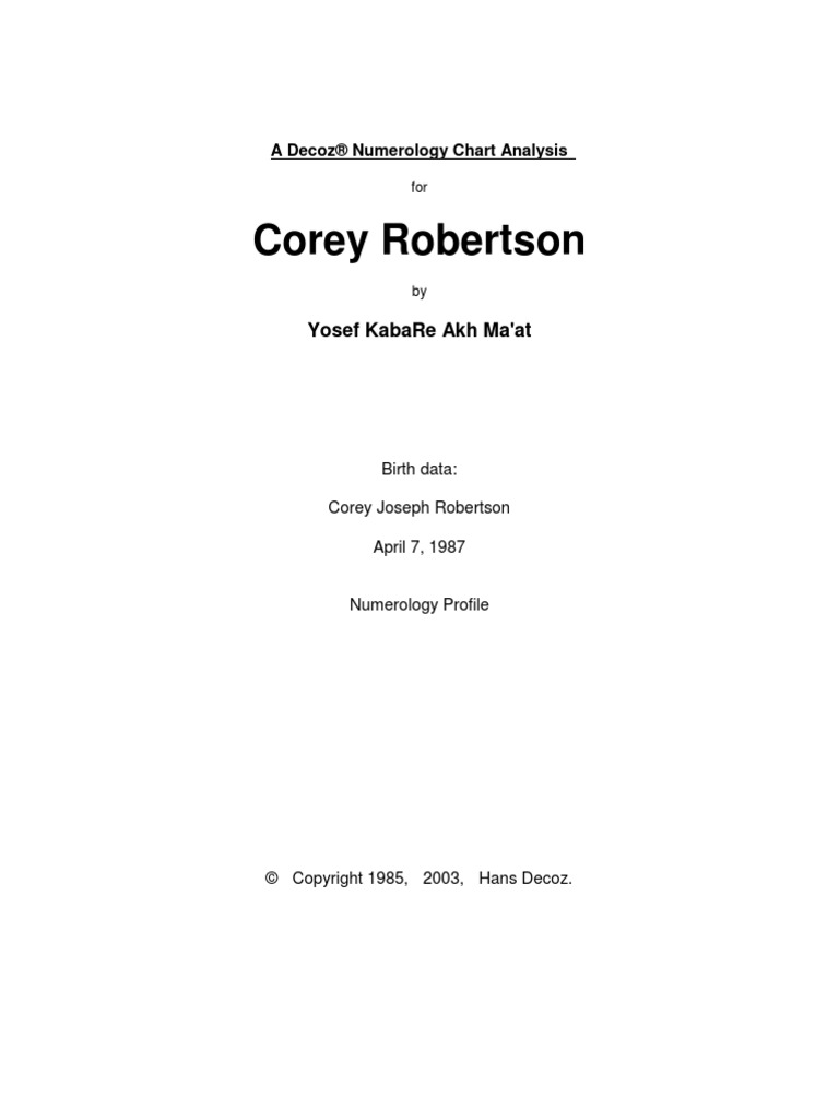 Corey Robertson | PDF | Intuition | Passion (Emotion)