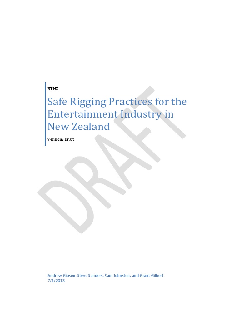 Safe Rigging Practices NZ Draft | PDF | Personal Protective Equipment ...