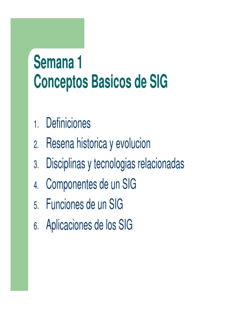 Conceptos Basicos de SIG | Sistema de información geográfica | Redes ...