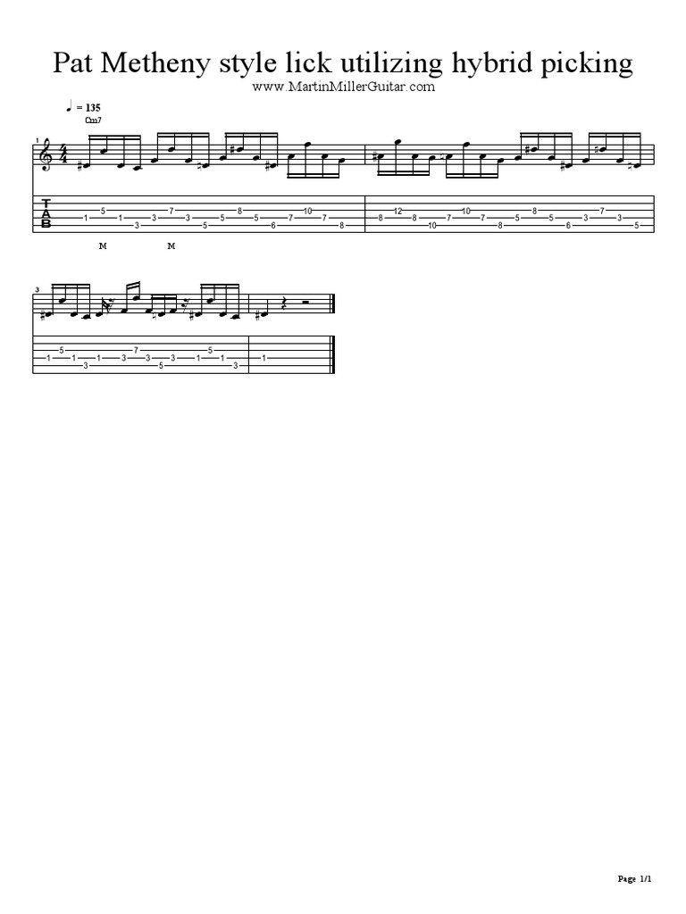 Martin Miller Fusion Licks Lesson 3 | PDF