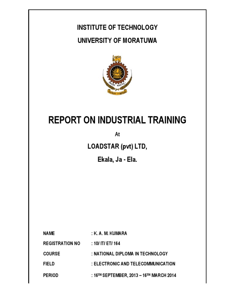 Industrial Training Report: Loadstar | PDF | Power Inverter ...