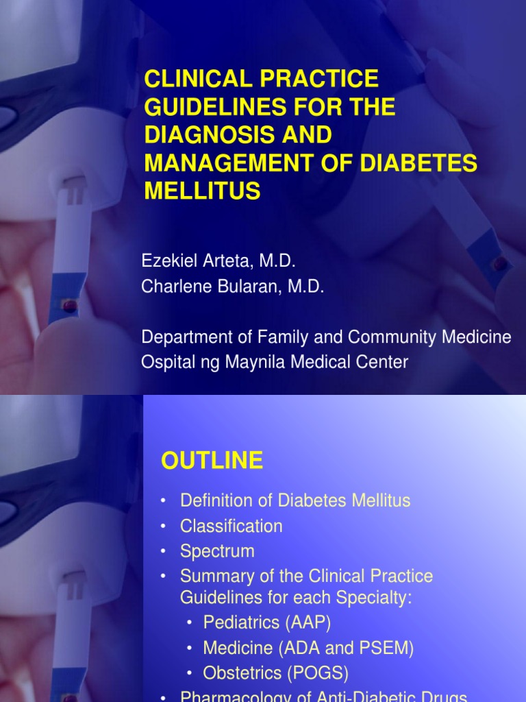 Philippine Diabetes Management Guidelines | PDF | Diabetes Mellitus ...