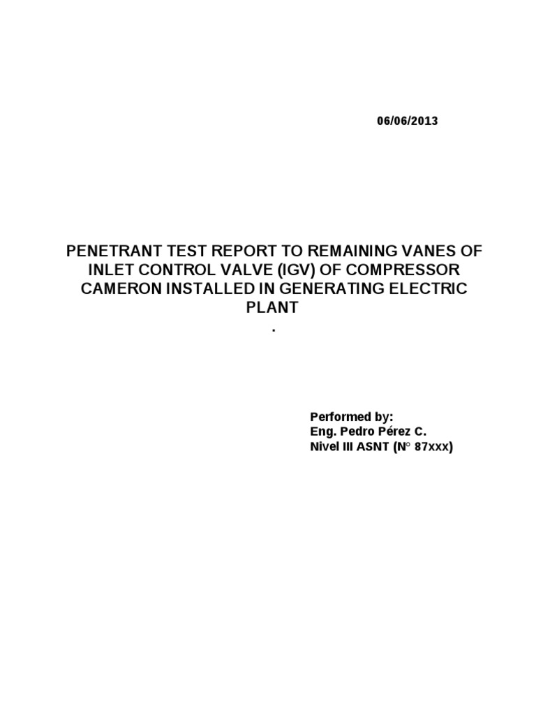 Pene Trant Test Report | PDF