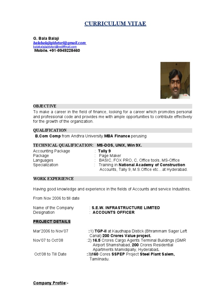 Bala CV | PDF | Taxes | Banks