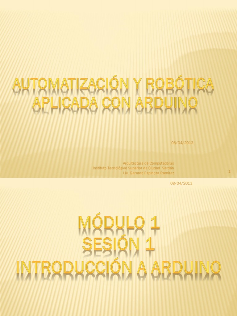 Sesion1 Arduino PDF | PDF | Arduino | Semáforo