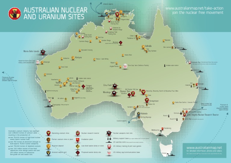 Australian Map PDF | PDF | Radioactive Waste | Uranium
