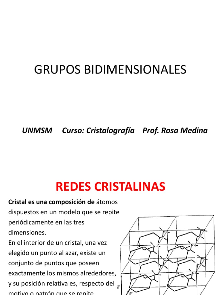 Grupos Bidimensionales PDF | PDF | Cristal | Simetría