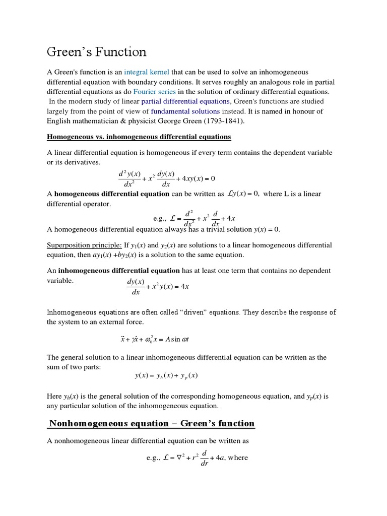 MMP Assignmnt | PDF | Green's Function | Ordinary Differential Equation