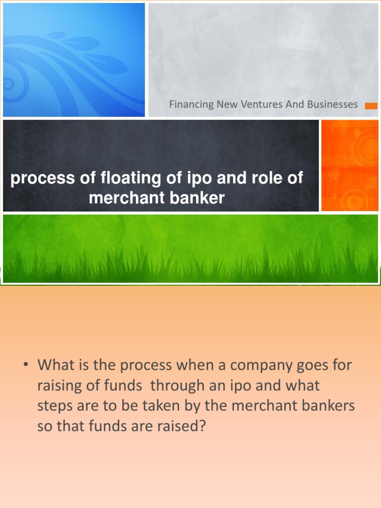 Role of Merchant Banks | PDF | Initial Public Offering | Underwriting