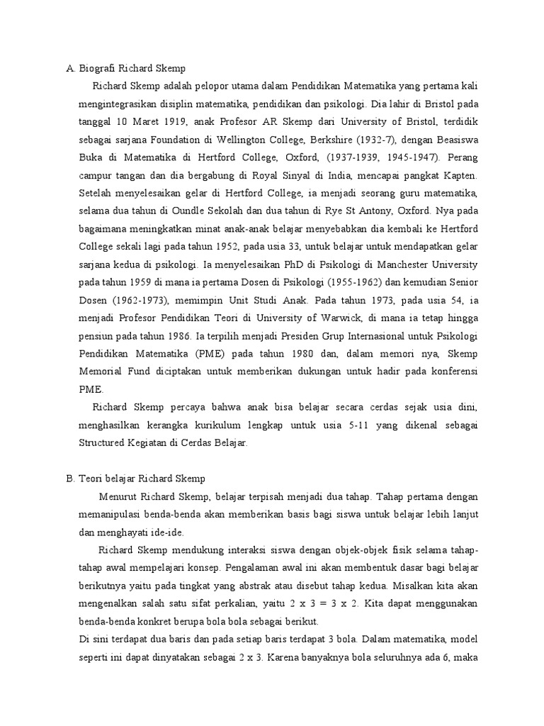 Biografi Richard Skemp | PDF
