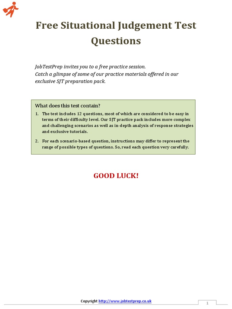 Free SJT Questions | PDF
