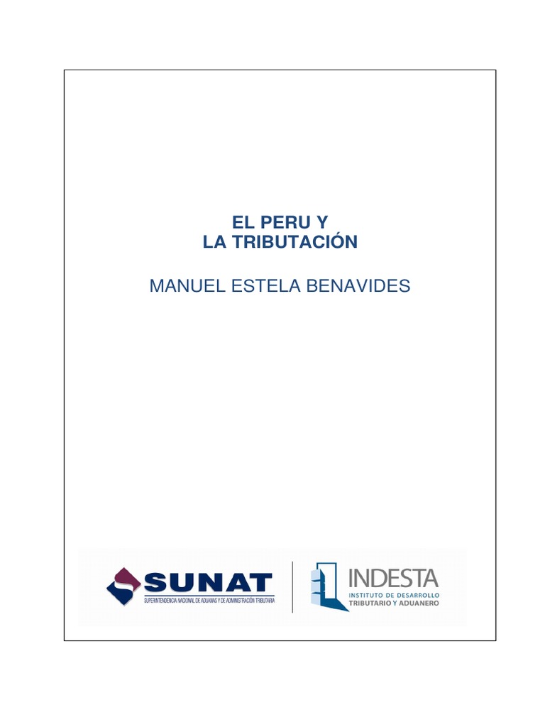 01 El Peru y La Tributacion - Manuel Estela Benavides | PDF | Impuestos ...