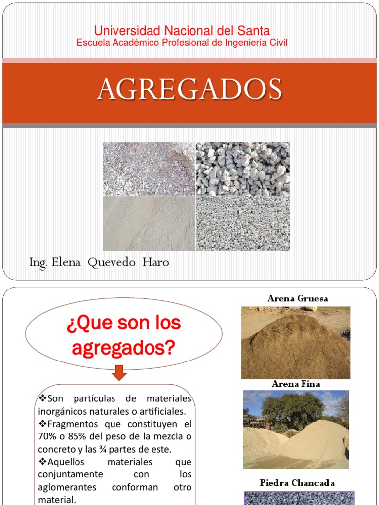 Clasificación y Usos de Agregados en Construcción | PDF | Arena | Hormigón