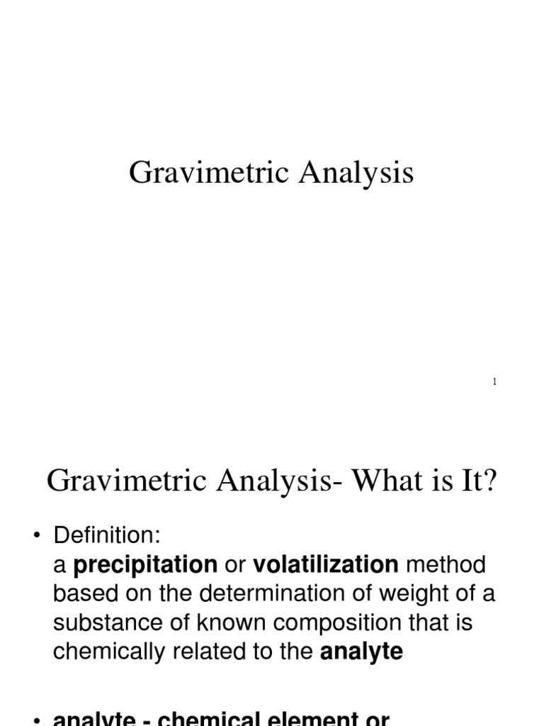 3 Gravimetric Analysis | PDF | Precipitation (Chemistry) | Colloid