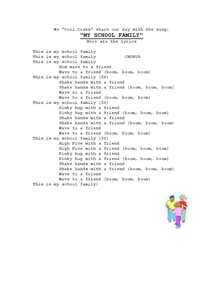 My School Family Song | PDF | Language Arts & Discipline