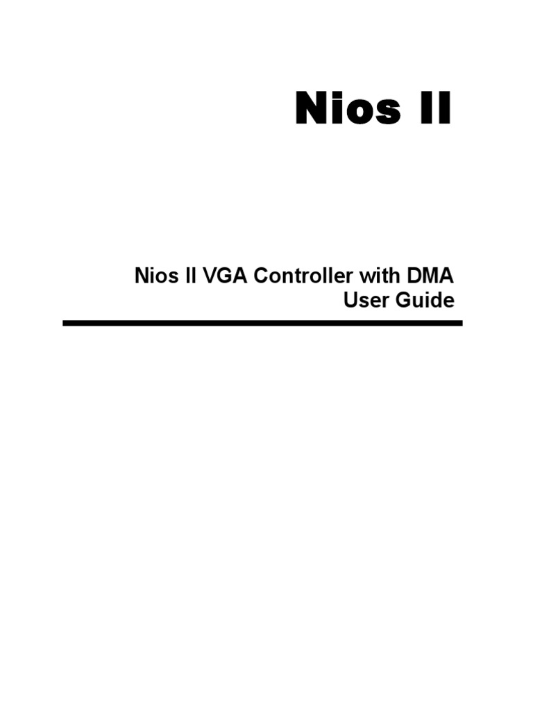 VGA Controller User Guide | PDF | Electronic Engineering | Media Technology