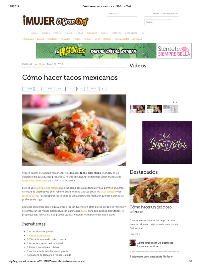 Tacos Mexicanos | PDF | Taco | Cocina mexicana