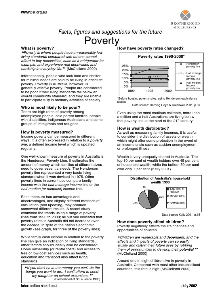 Poverty: Facts, Figures and Suggestions For The Future | PDF | Poverty ...