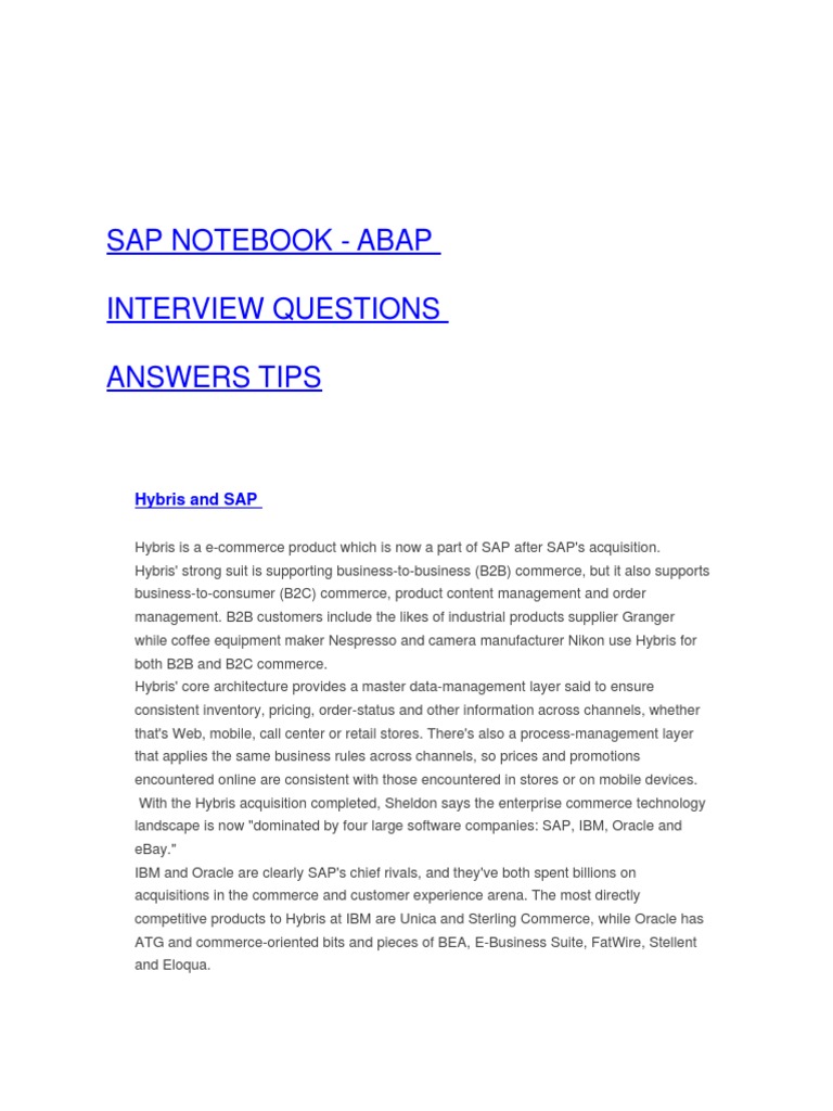 Sap Notebook Pdf Parameter Computer Programming Subroutine 7273