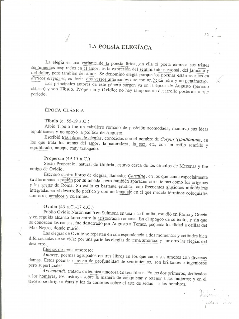 Poesía Elegíaca Latina PDF | PDF | Estudios de idiomas extranjeros