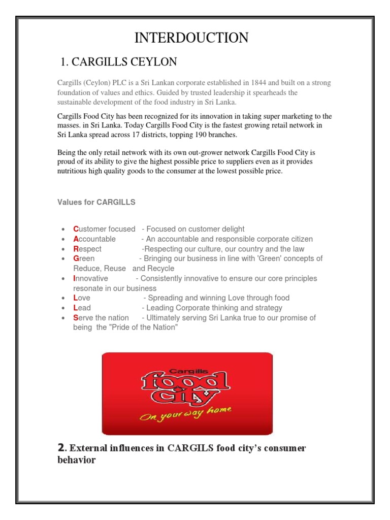 Cargills | PDF | Grocery Store | Behavior