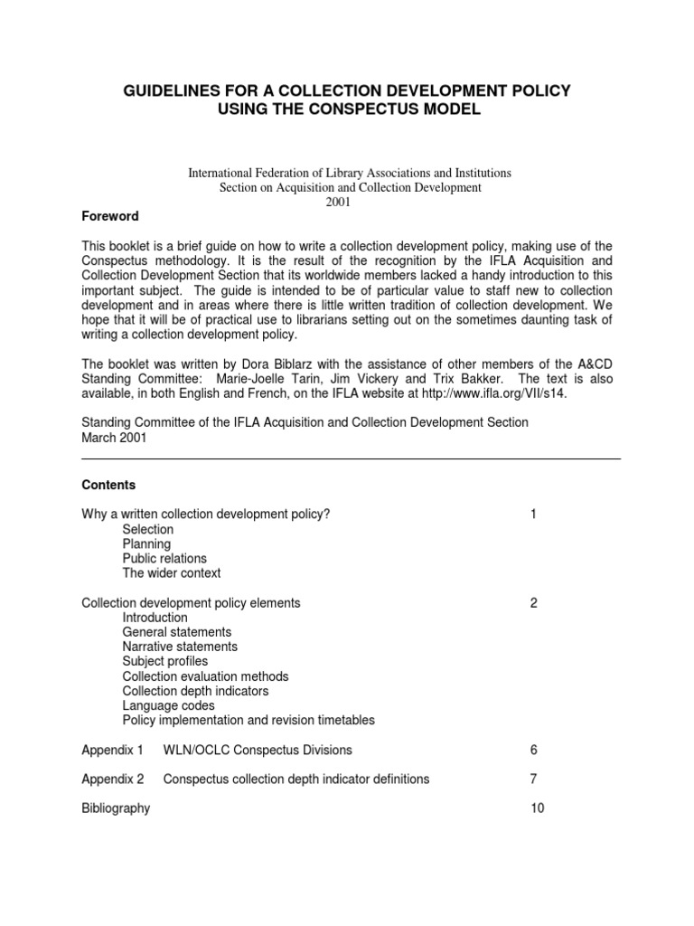 Collection Development | PDF
