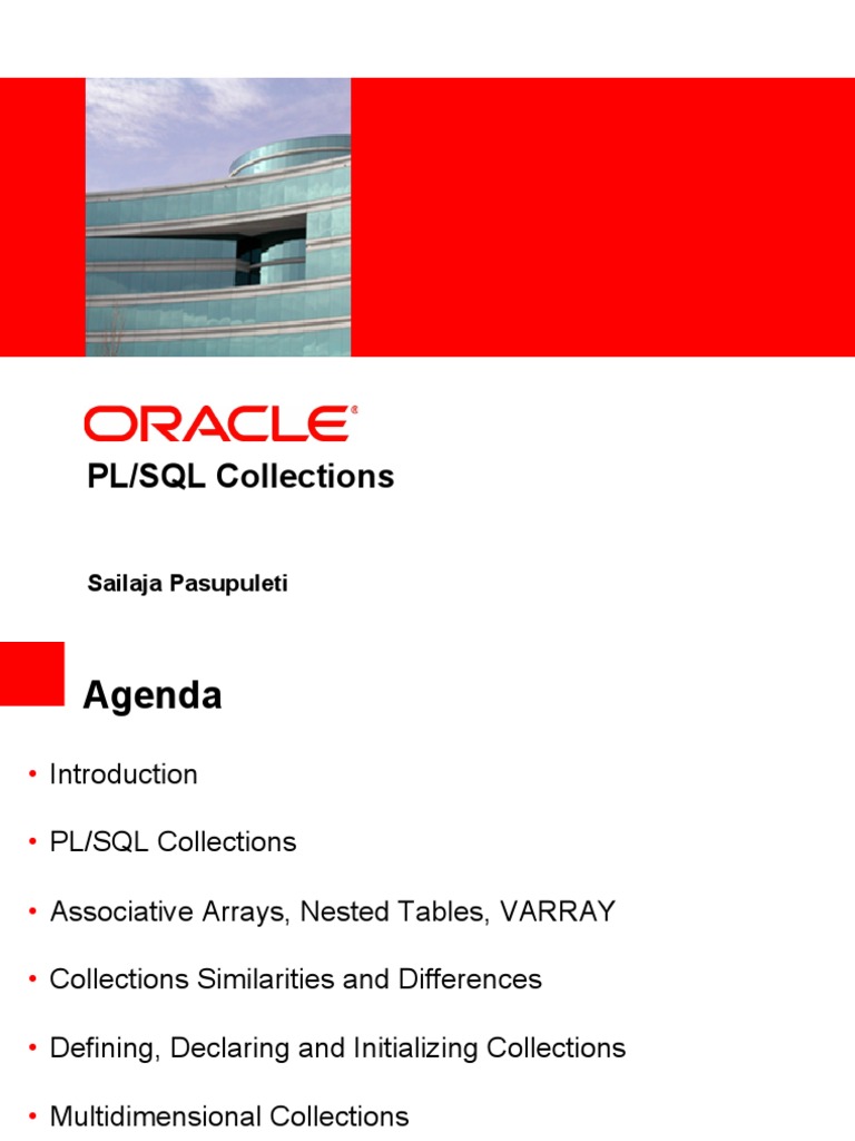 Oracle Collections | PDF | Pl/Sql | Array Data Type
