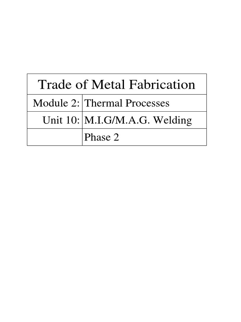 Thermal Processes Mig Mag Welding | PDF | Welding | Construction