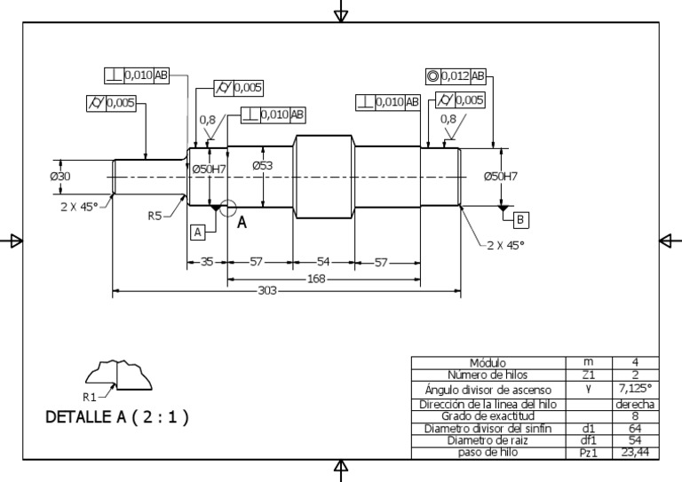 Plano Tornillo Sin Fin | PDF
