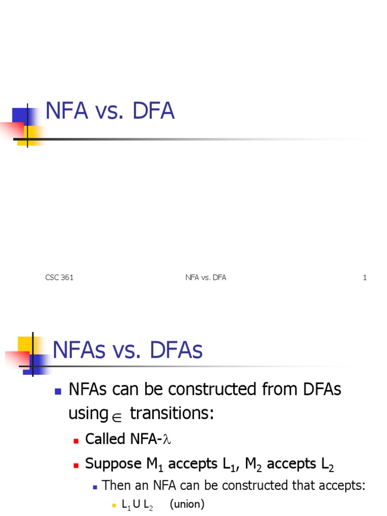03 NFA Vs DFA | PDF | String (Computer Science) | Digital Electronics 03 NFA Vs DFA | PDF | String (Computer Science) | Digital Electronics