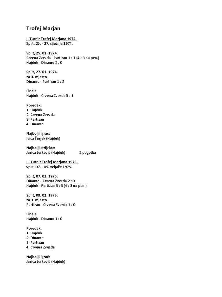 Trofej Marjan | PDF