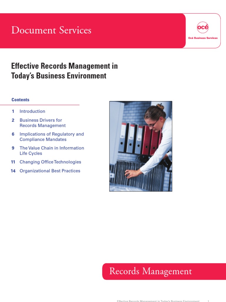 Effective Records Management in Today's Business Environment | PDF ...