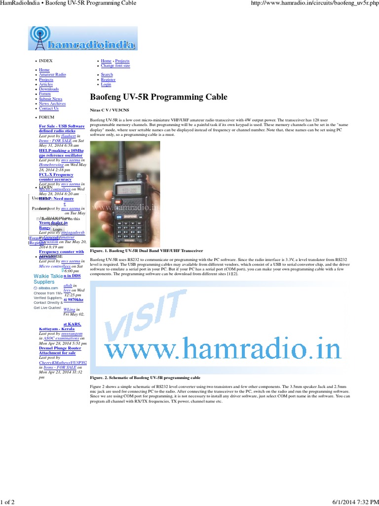 HamRadioIndia - Baofeng UV-5R Programming Cable | PDF | Device Driver ...