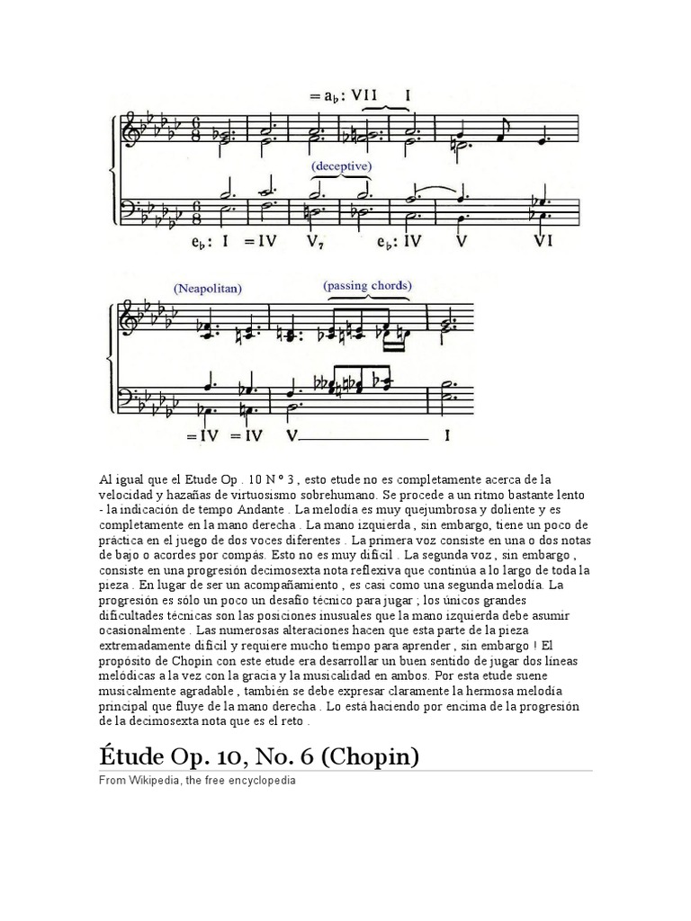 Chopin Analisis | PDF | Teoría musical | Composiciones Musicales